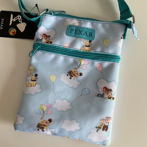 Disney | Bags | Disney Pixar Up Characters Balloon Passport Crossbody ...